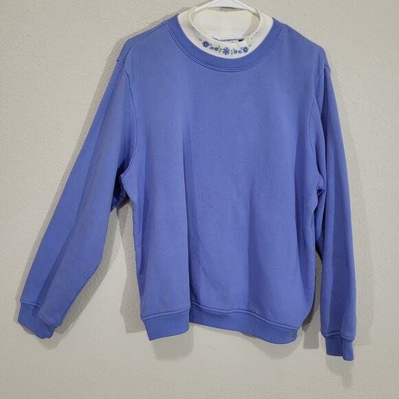 Vintage | Tops | Vintage Sweatshirt Blair Women Large Periwinkle Blue ...